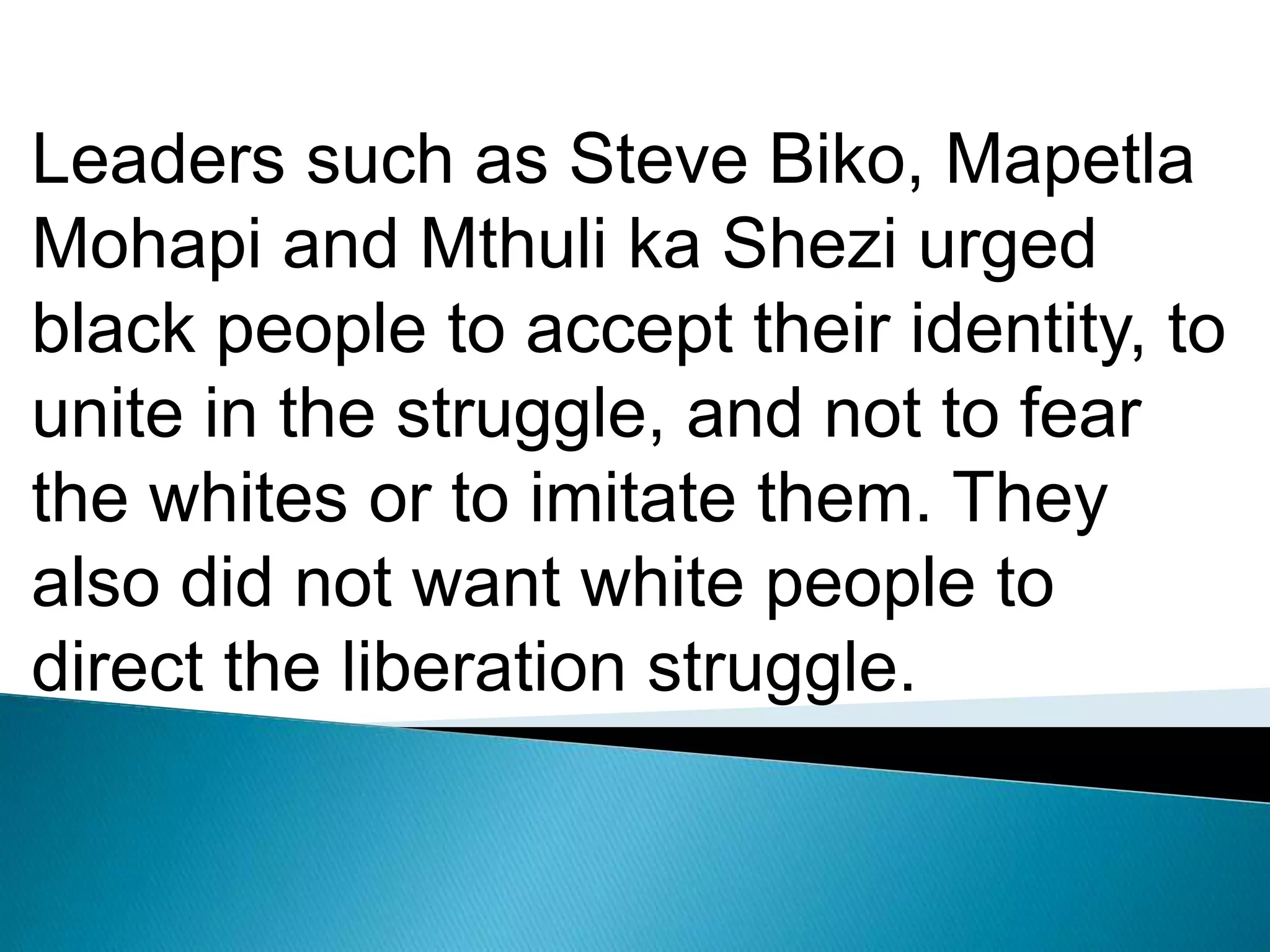The black conciousness movement in the 1970s 9.1 | PPTX