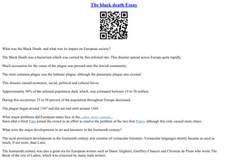 The Black Death | PPT