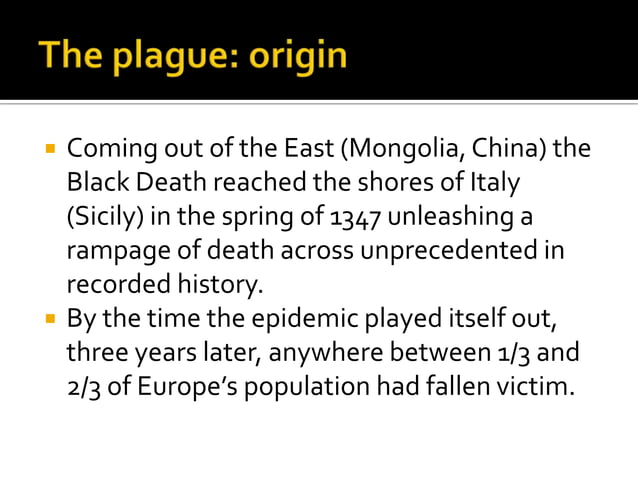 The black death powerpoint | PPTX