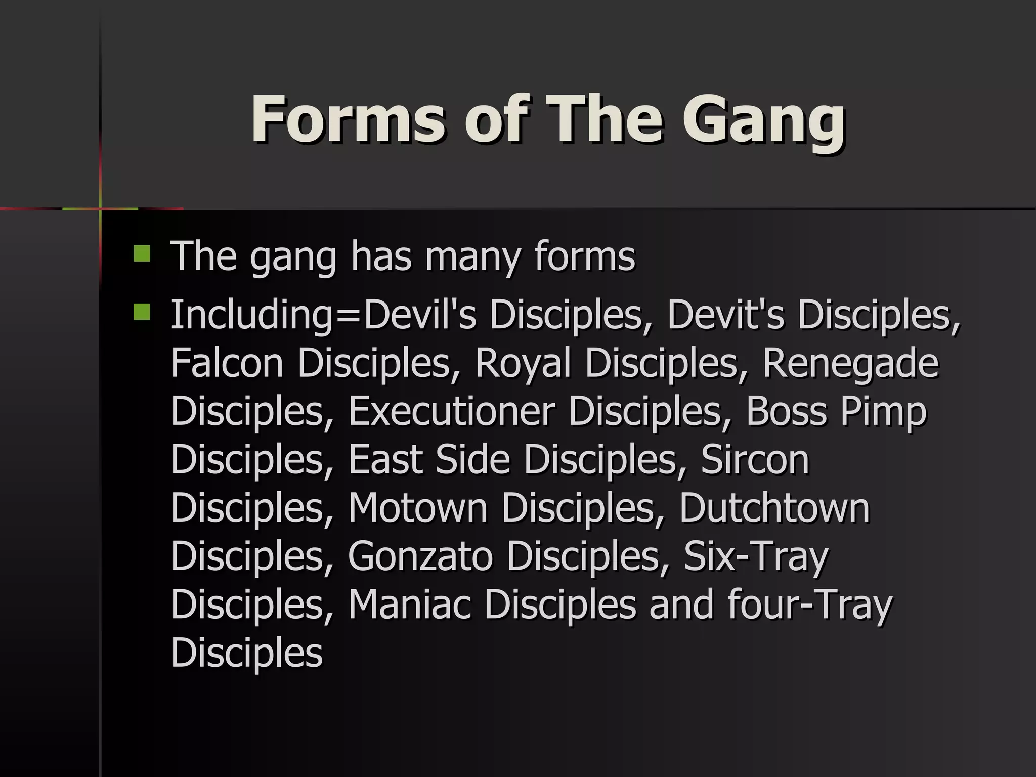 The Black Disciples | PPT
