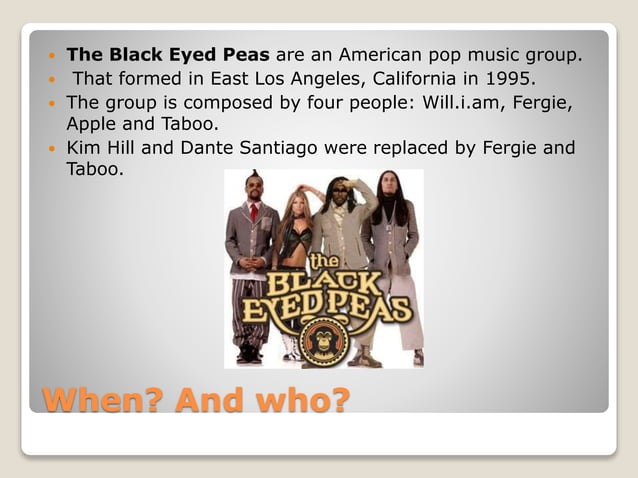 The black eyed peas | PPTX
