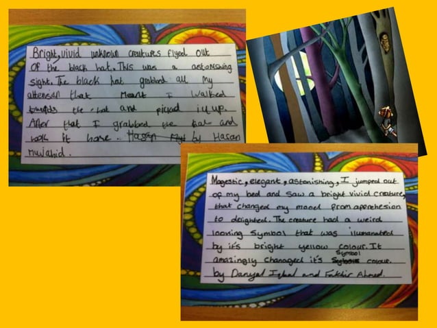 The black hat maia walczak children's descriptive writing | PPTX