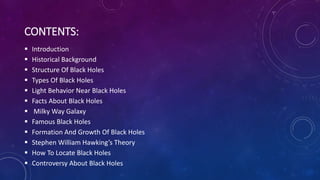 The black hole theory | PPTX