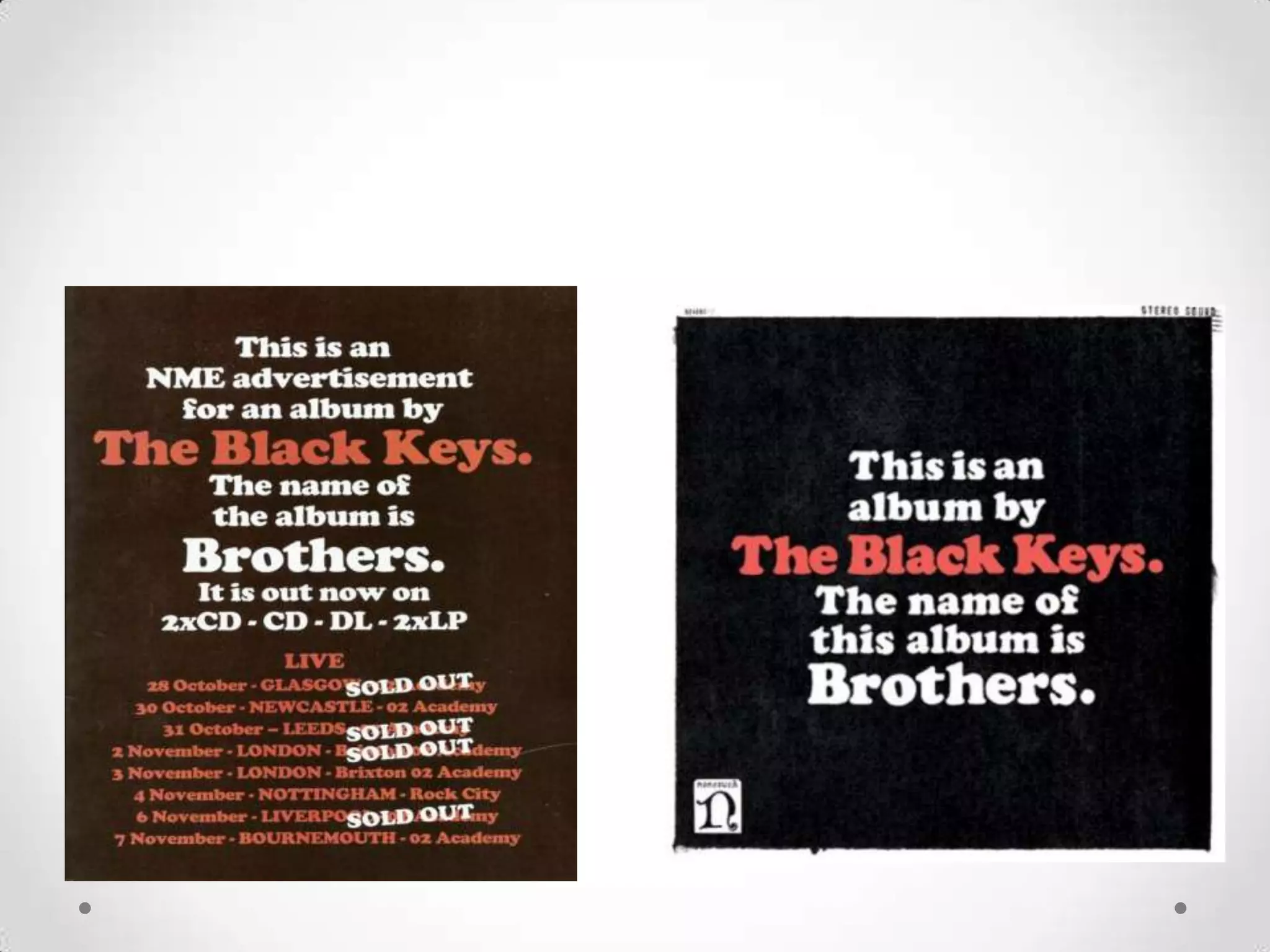 The black keys advert | PPTX | Music | Entertainment