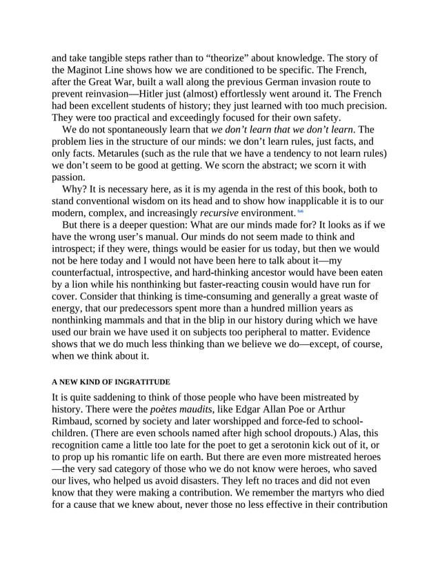 Taleb - The Black Swan | PDF | Science