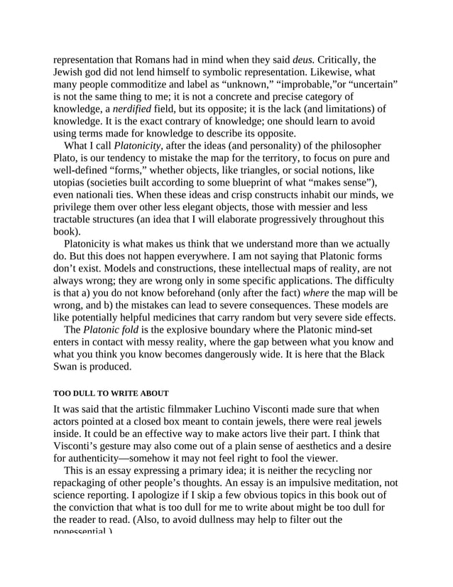 Taleb - The Black Swan | PDF | Science