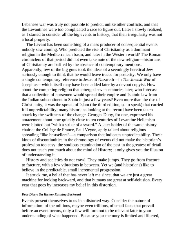 Taleb - The Black Swan | PDF | Science