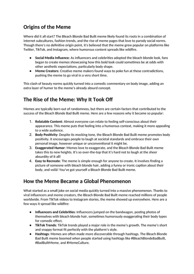 The Bleach Blonde Bad Built Meme A Hilarious Trend Taking Over Social ...