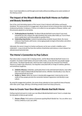 The Bleach Blonde Bad Built Meme A Hilarious Trend Taking Over Social ...