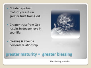 The Blessing Equation | PPTX | Christianity | Religion & Spirituality