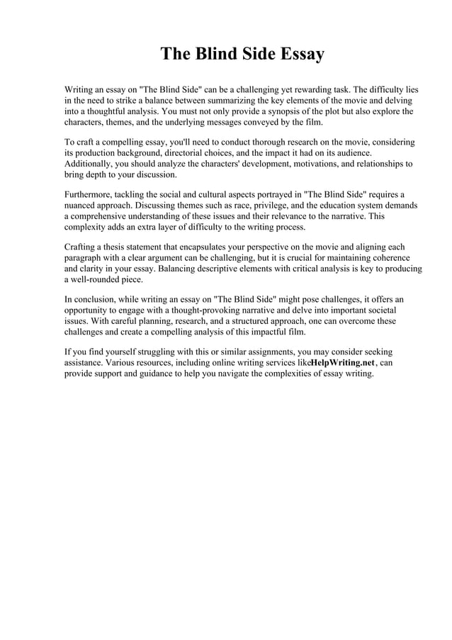 The Blind Side Essay.pdf