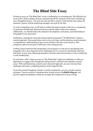 The Blind Side Essay.pdf