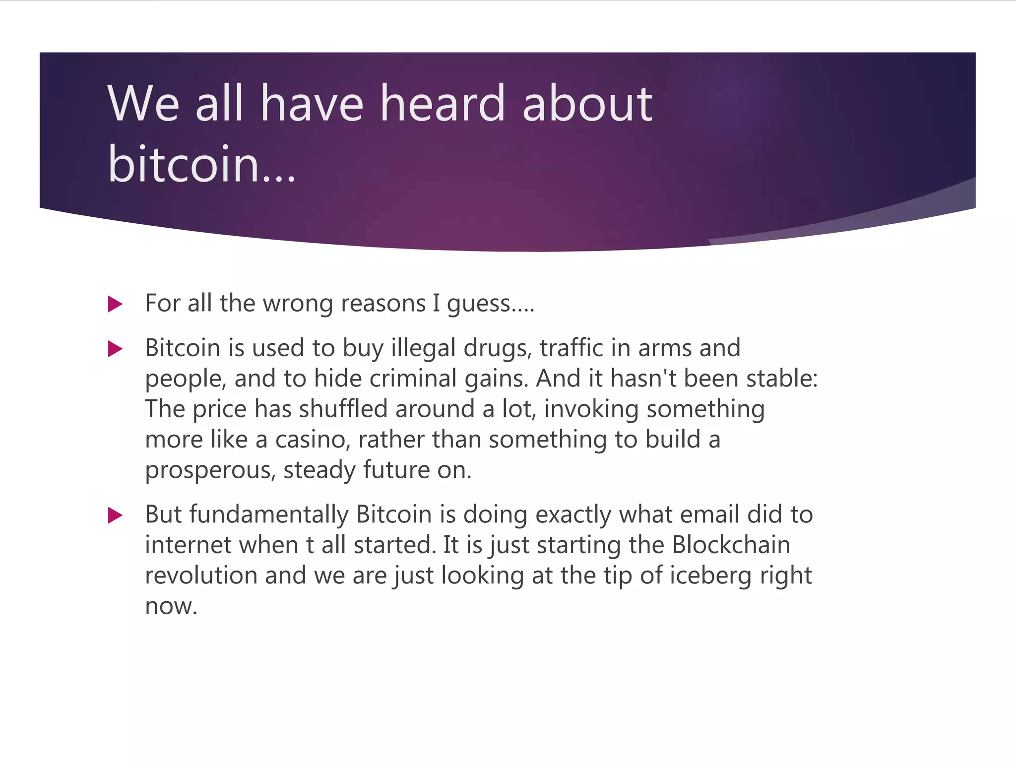 The blockchain disruption | PPT