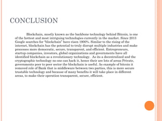 The blockchain technology | PPT | Stocks and Bonds | Personal Investing