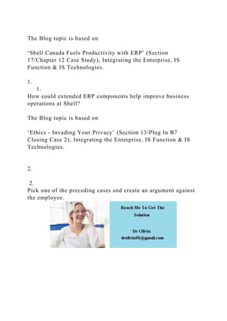 The Blog topic is based on‘Shell Canada Fuels Productivity with .docx ...