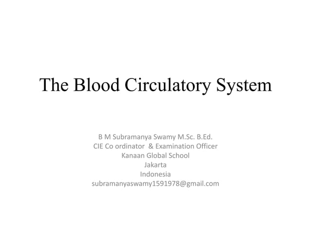 The blood circulatory system IGCSE | PPTX | Heart and Cardiovascular ...