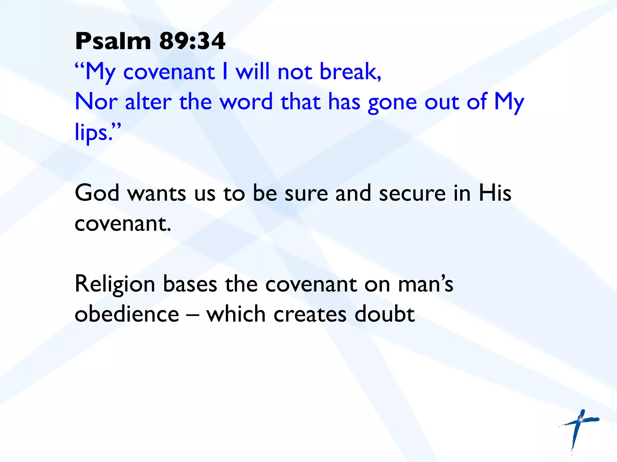 The Blood Covenant - God's Unbreakable Covenant of Grace Pt 3 | PPT