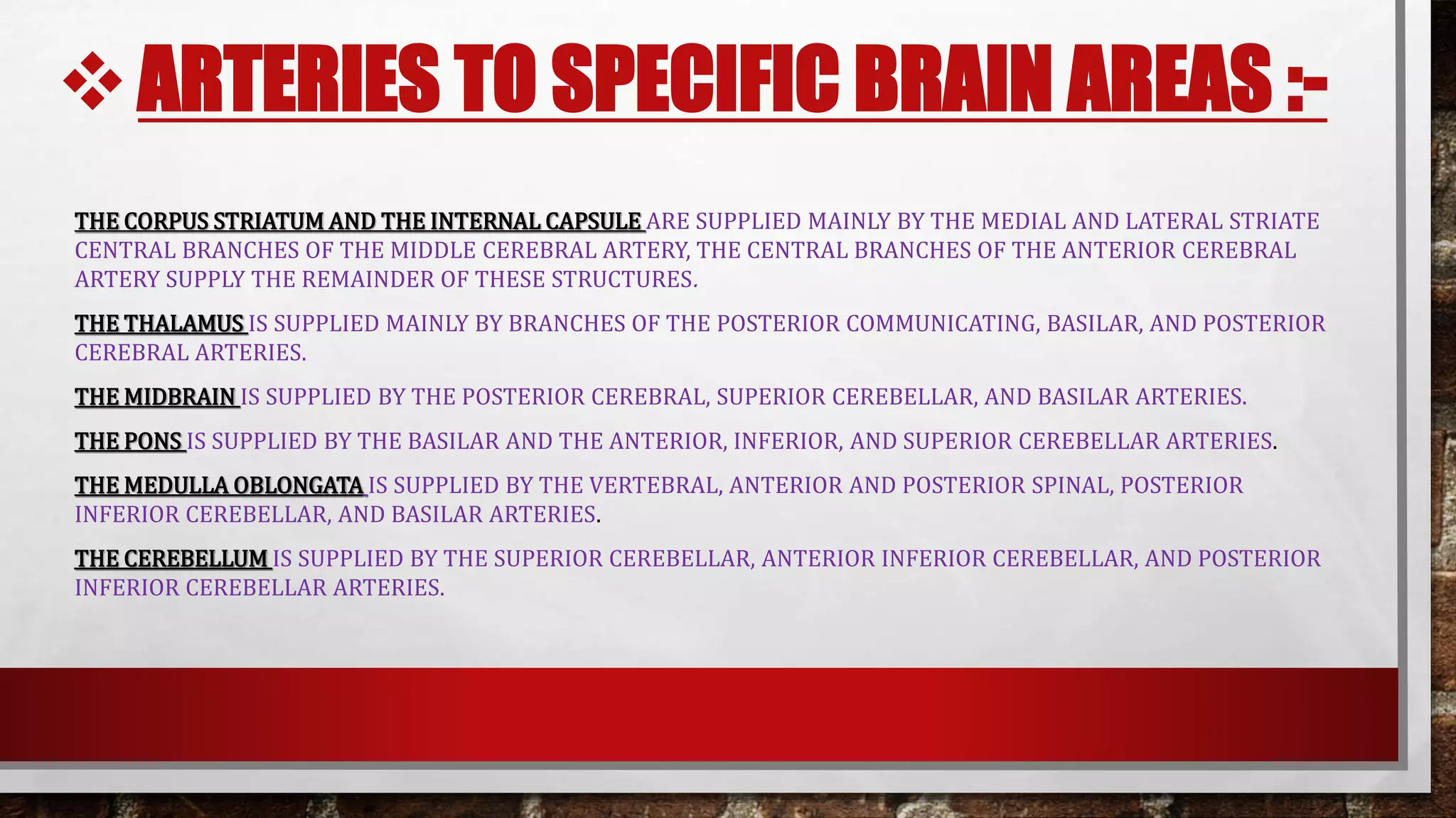 BLOOD SUPPLY OF BRAIN AND SPINAL CORD | PPTX