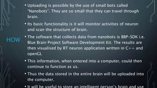 The blue brain project | PPTX | Brain and Nervous System Disorders | Diseases and Conditions