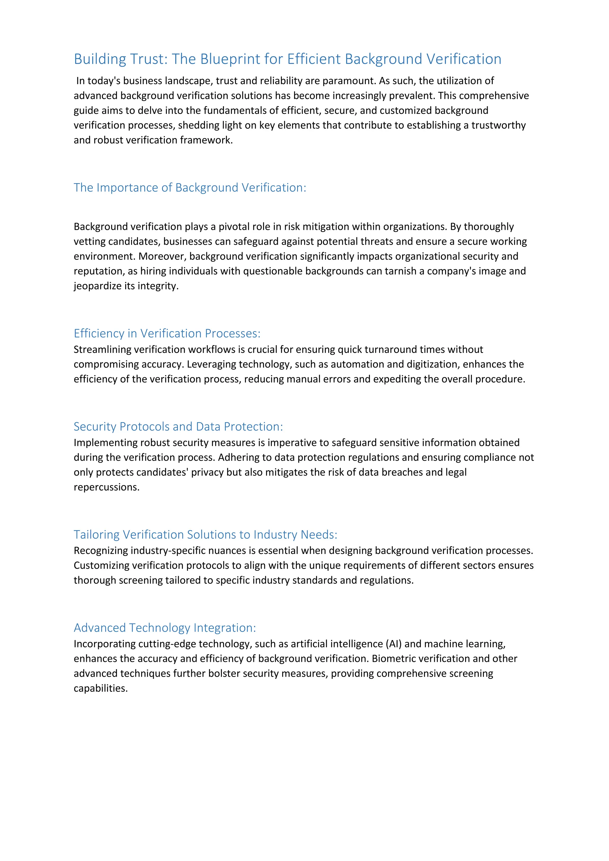 Building Trust: The Blueprint for Efficient Background Verification | DOCX