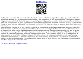 The Bluest Eye Analysis | PPT