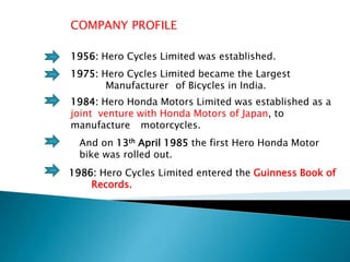 The b m munjal hero group by.. m. s. mankar | PPT