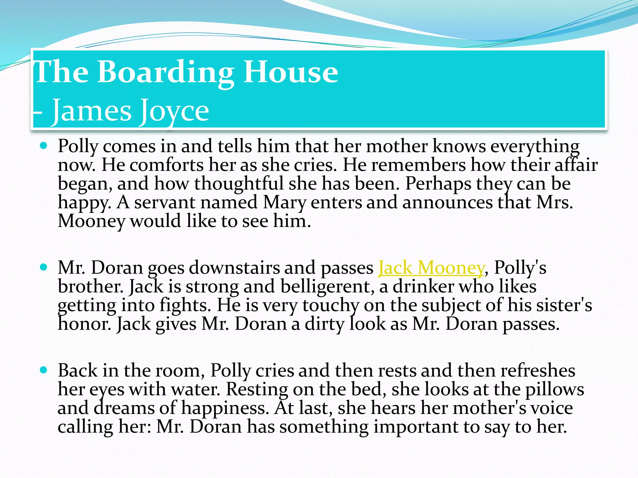 The boarding house | PPTX