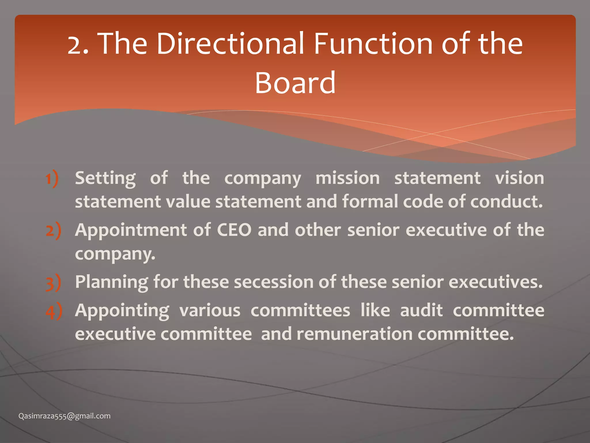 The board of directors | PDF