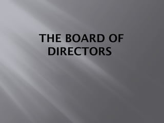 Roles and Functions of Board of directors | PPTX
