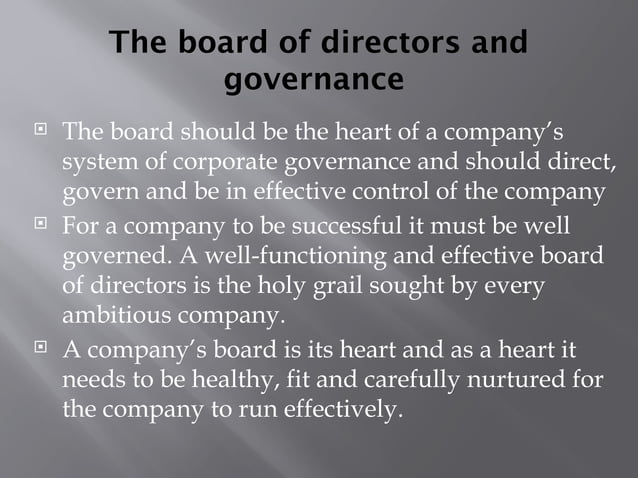 Roles and Functions of Board of directors | PPTX