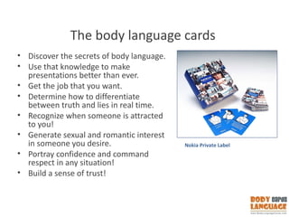 The body language cards | PPT