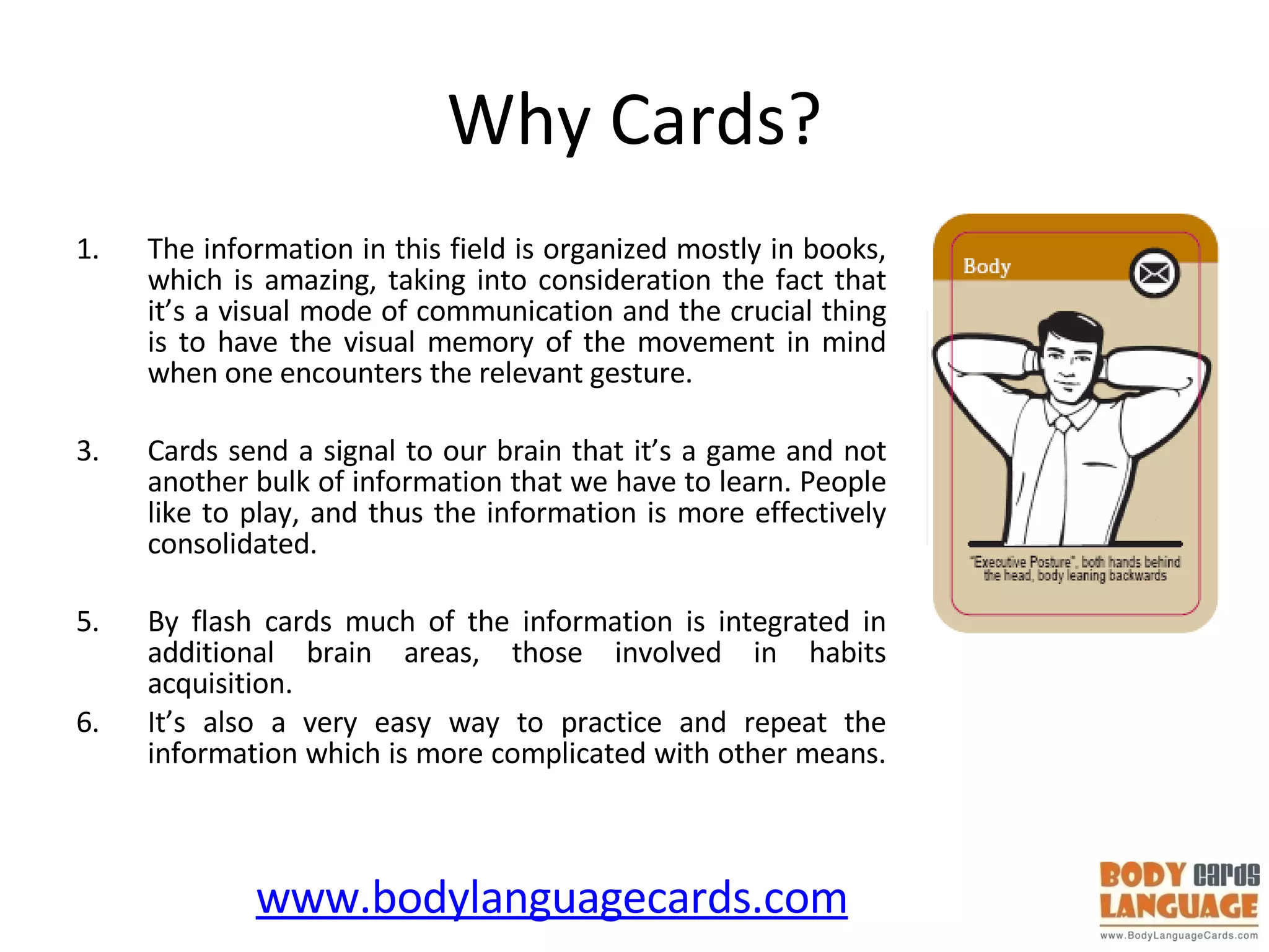 The Body Language Cards | PPT