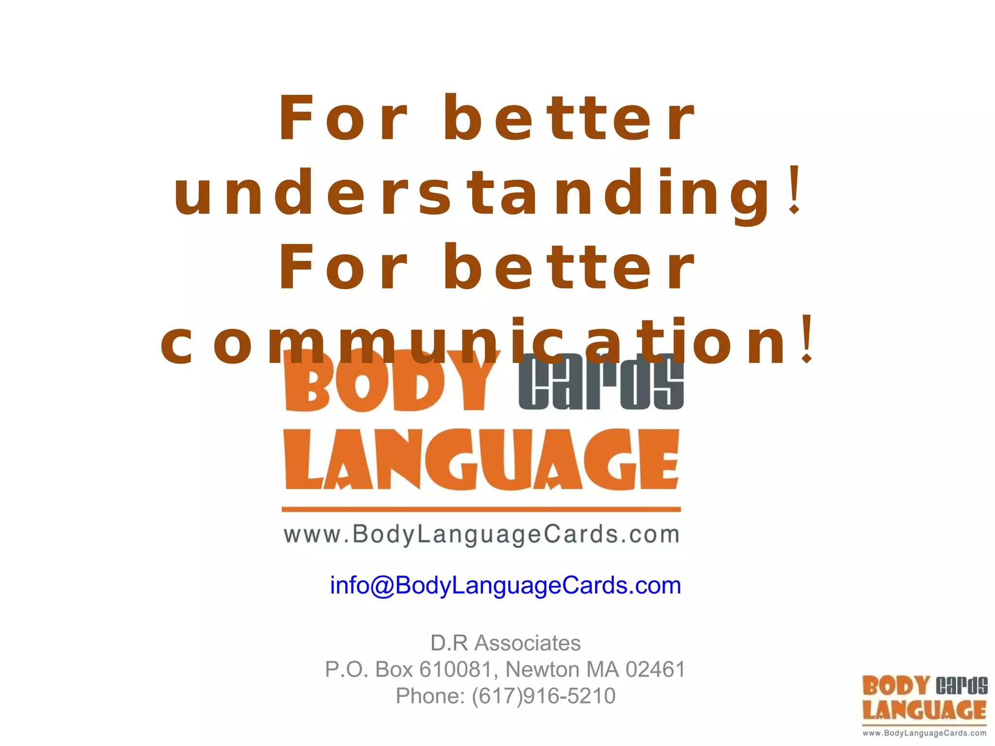 The Body Language Cards | PPT