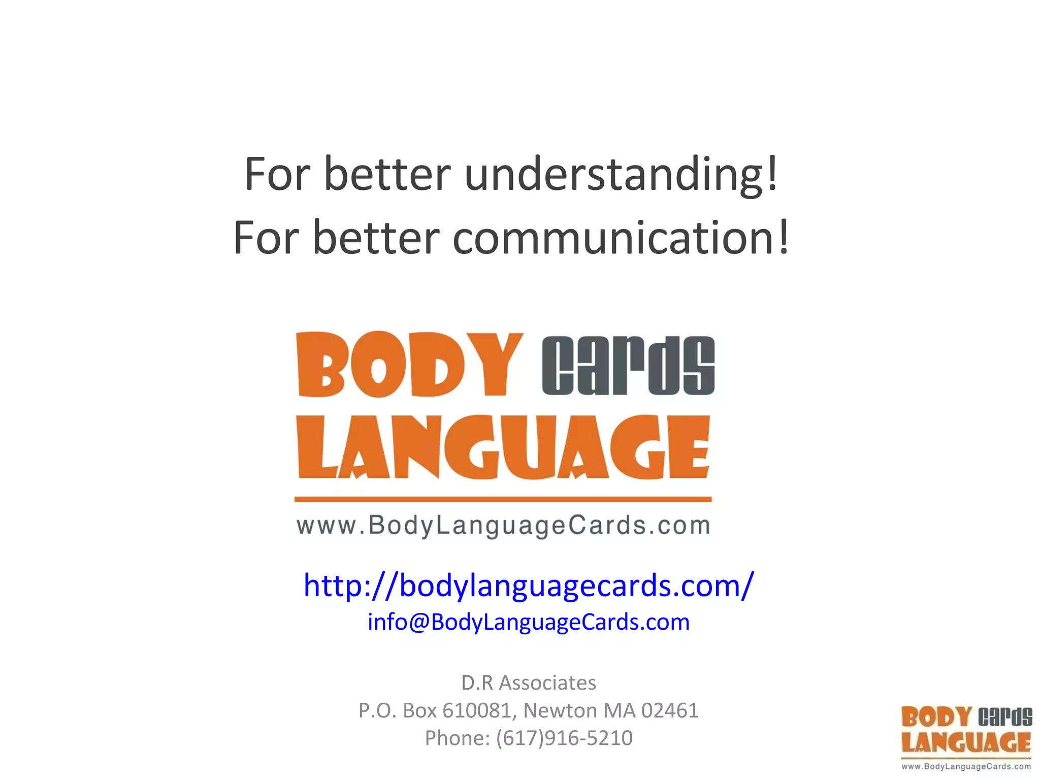 The Body Language Cards | PPT