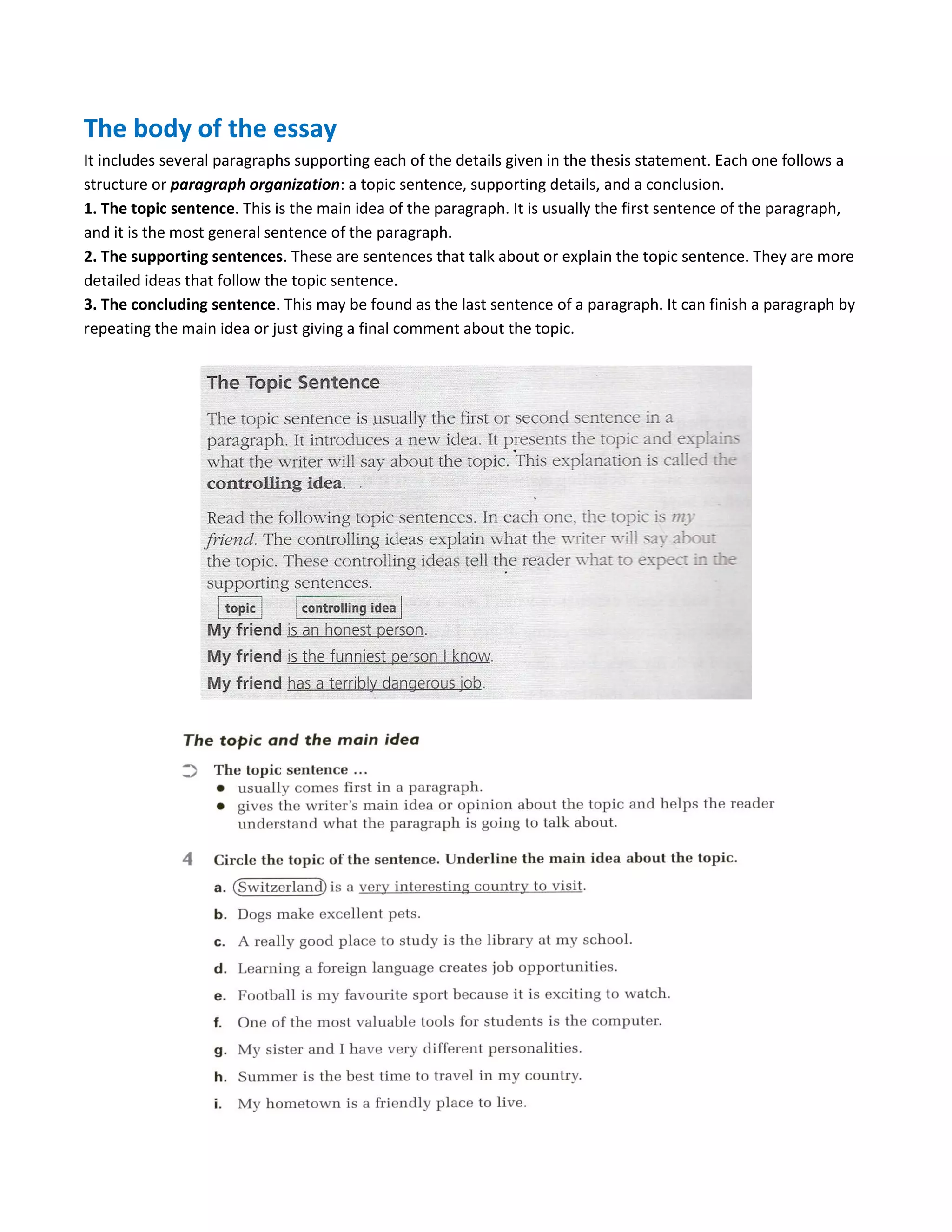 The body of the essay | PDF