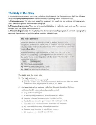 The body of the essay | PDF