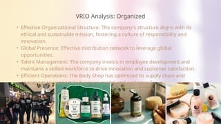 informations on the body shop and its details pptx | PPTX