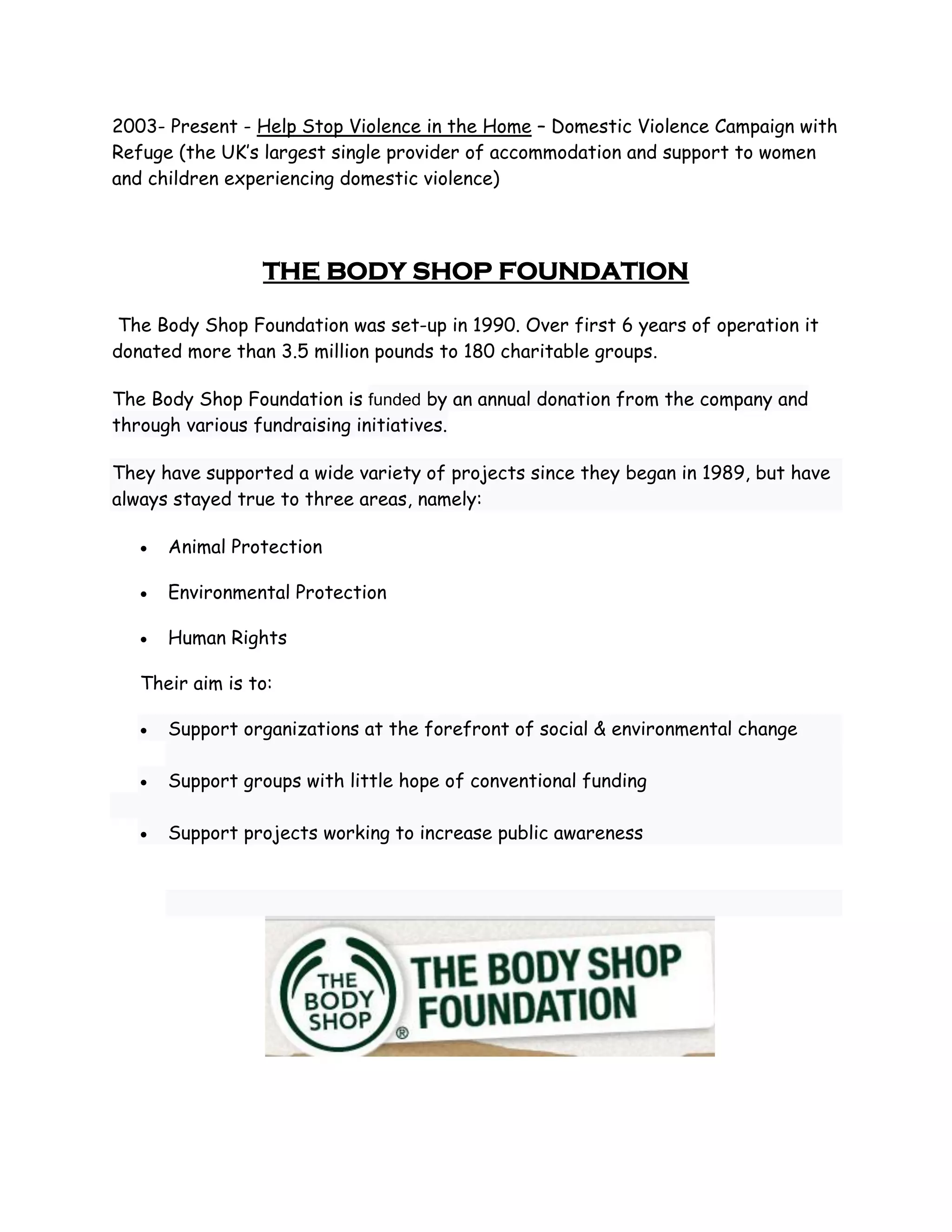 The Body Shop - Case Study | PDF