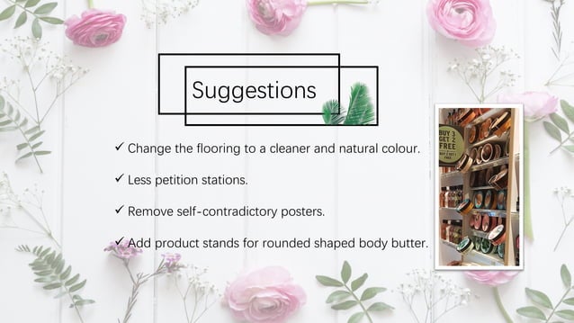 The body shop store layout ppt | PDF | Business | Business and Finance