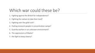 The Boers War | PPTX