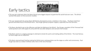 The Boers War | PPTX