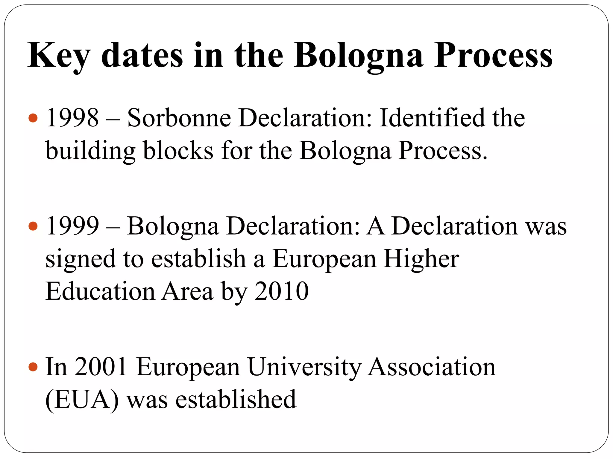 The bologna process | PPT