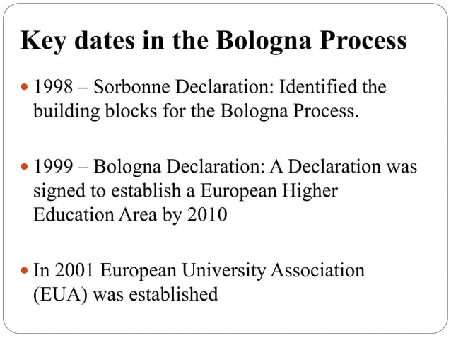The bologna process | PPT