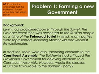 The Bolshevik Consolidation of Power | PPT