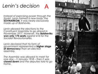 The Bolshevik Consolidation of Power | PPT