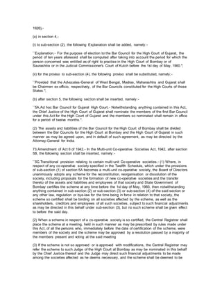 The bombay re organisation act, 1960 no.11 of 1960 | DOC