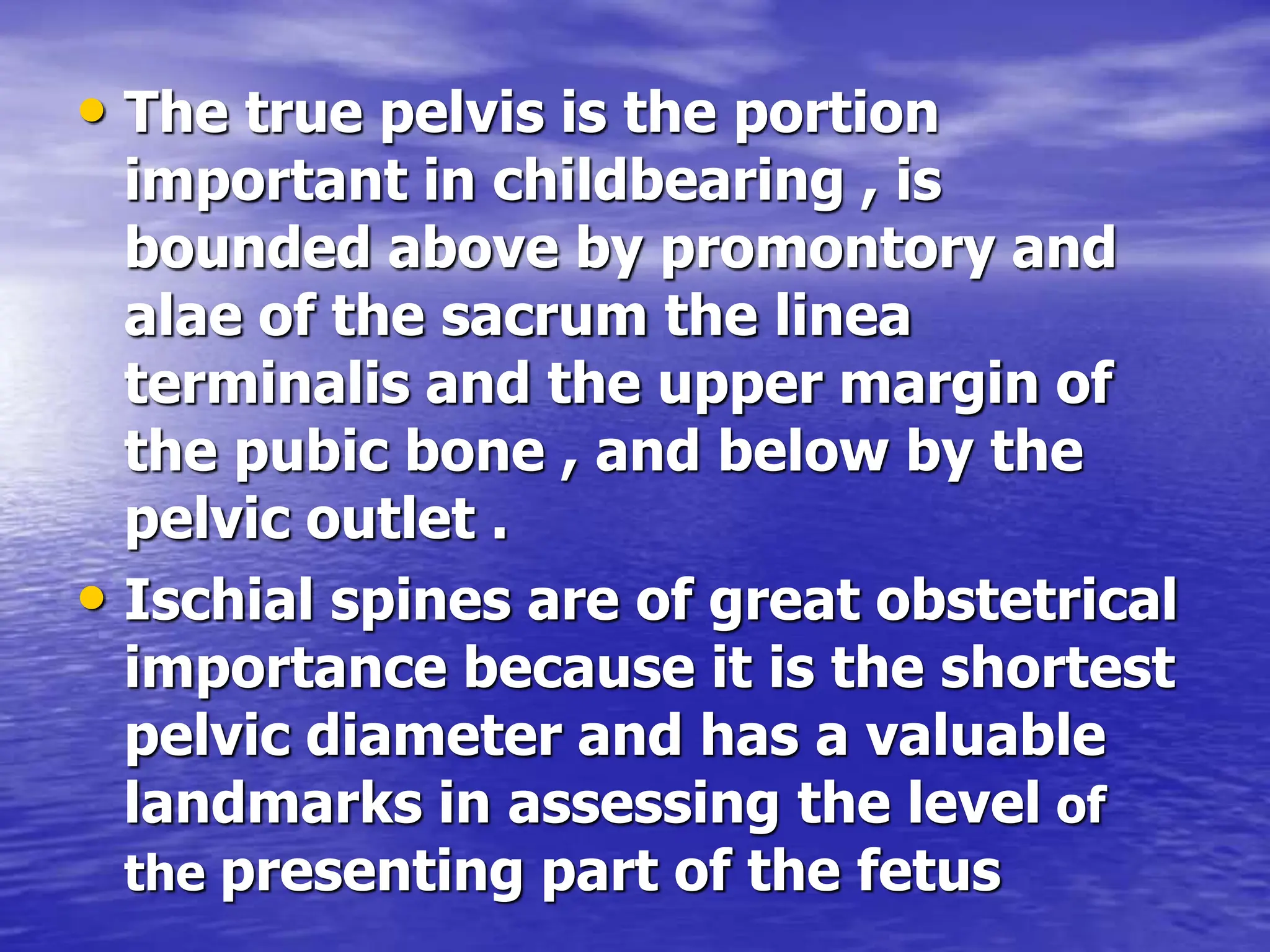 THE BONY PELVIS - Maternal pelvis and fetal skull.ppt