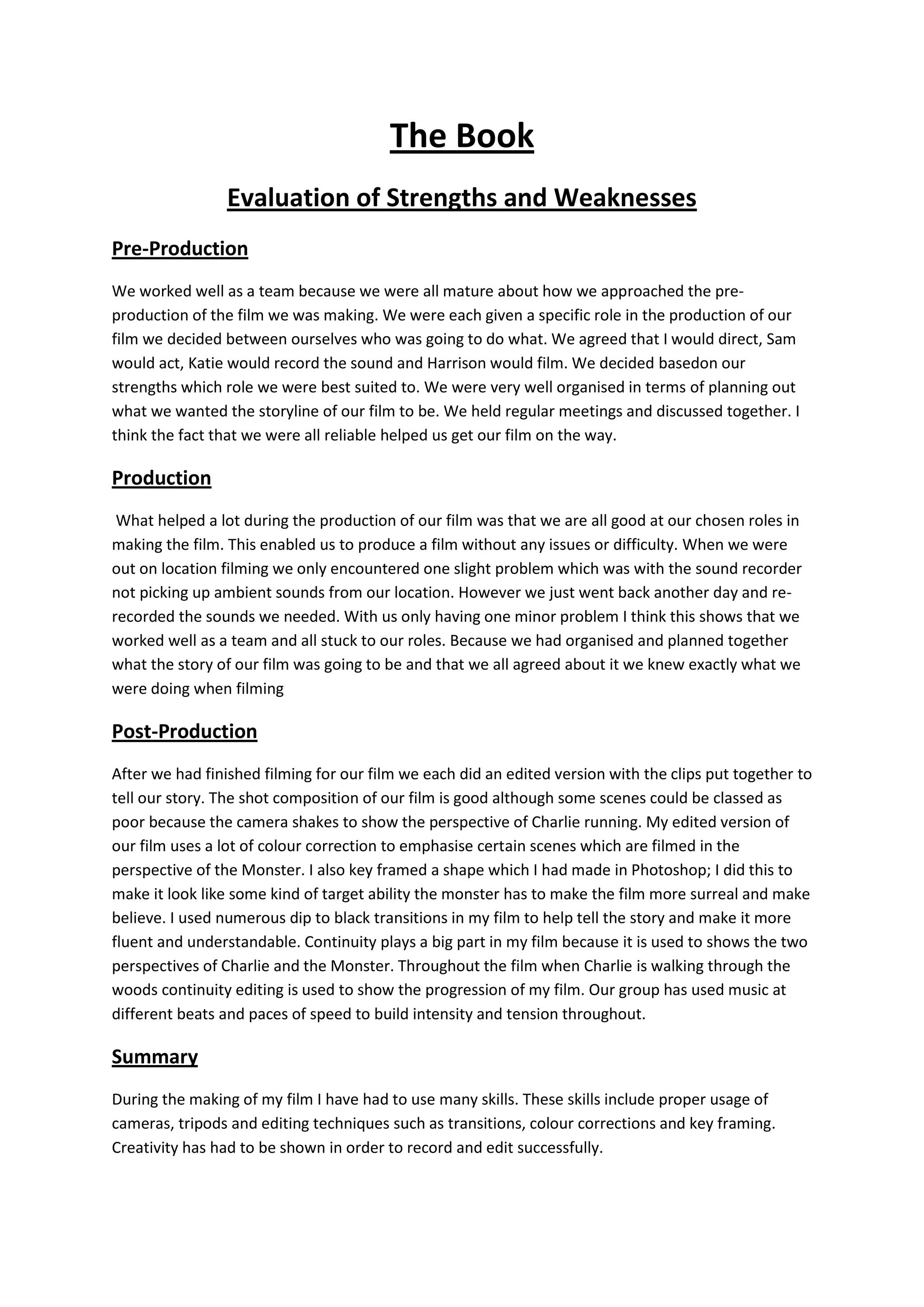 The book evaluation josh whipday | DOCX