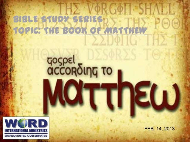 The book of matthew | PPTX