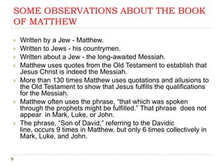 The book of matthew | PPTX